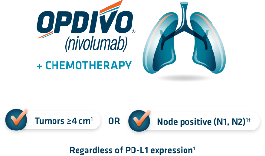 OPDIVO® (nivolumab) + Chemo Efficacy Data for Resectable NSCLC